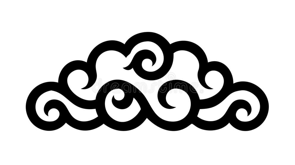 Swirly Cloud Brain Outline Stock Illustrations – 2 Swirly Cloud Brain ...