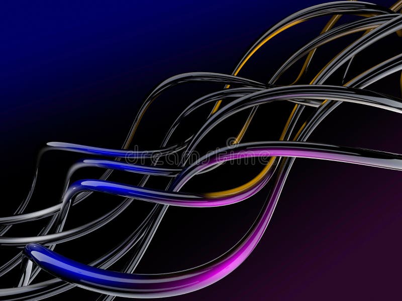 Abstract Swirly Colorful Shape Background. 3D Stock Illustration ...