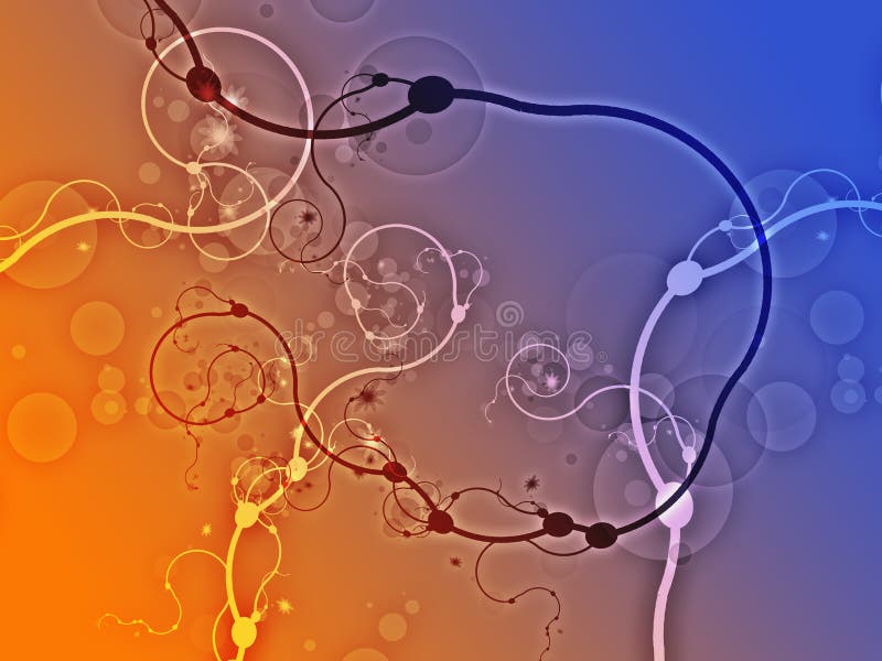 Abstract Swirly Floral Grunge Illustration Stock Illustration ...