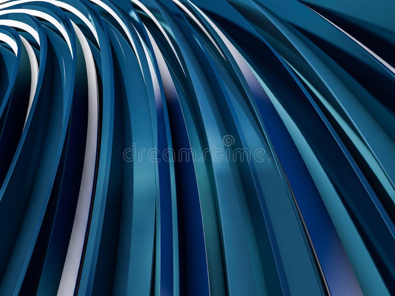 Abstract Swirly Shape Blue Background. 3D Stock Photo - Image of ...