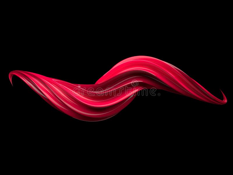 Abstract Swirly Shape on Transparent Background. 3D Stock Illustration ...