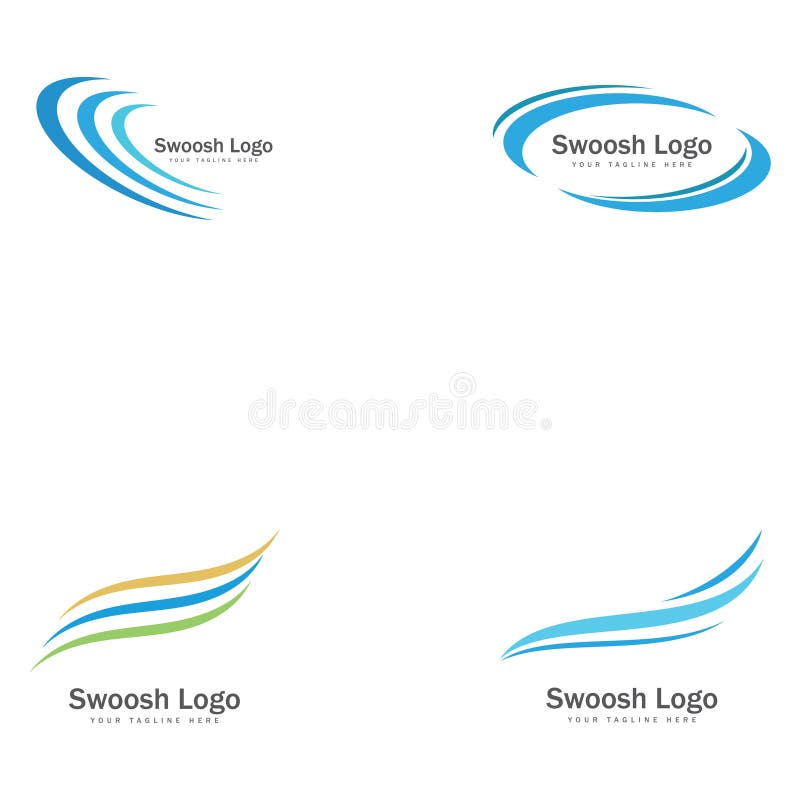 Abstract Swoosh Logo Icon Vector Design Illustration. Stock Vector ...