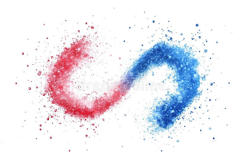 Abstract Swoosh Logo: Red and Blue Particle Design, Modern and Dynamic ...