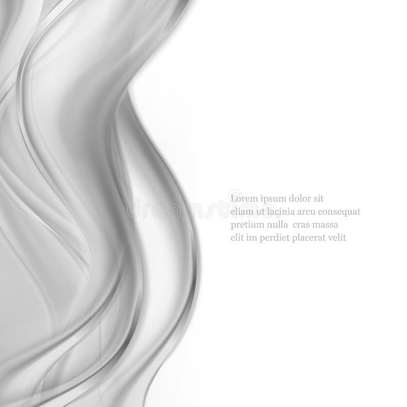 Abstract Swoosh Wave Smoke Border Frame Layout Template. Gray Wave Flow ...