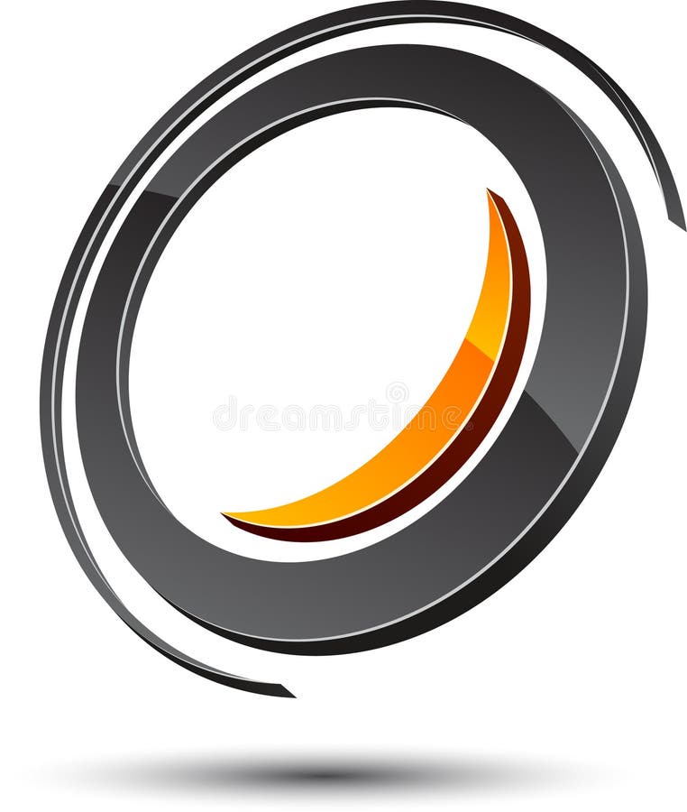 Abstract 3d ring icon. stock vector. Illustration of glossy - 14873023