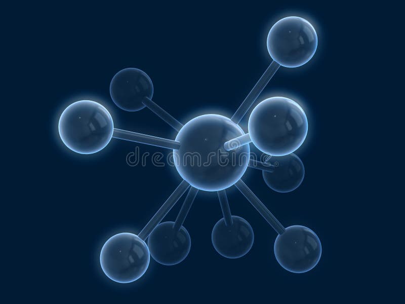 Abstract Symbol of Atom and Molecule. Stock Illustration - Illustration ...