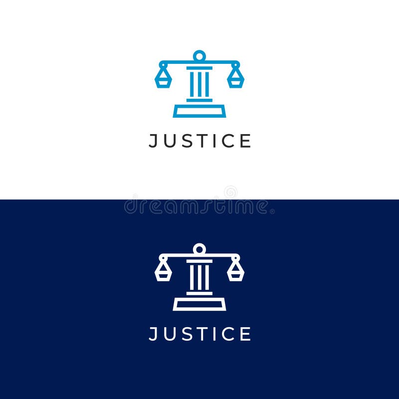 Abstract Symbol Featuring a Stylized Balance Scale with a Central ...