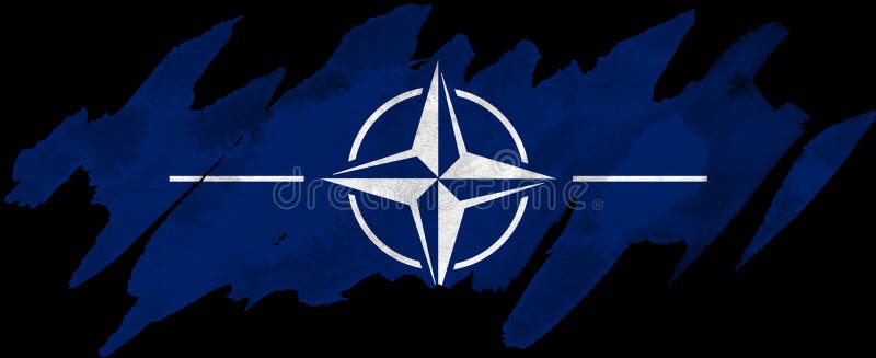 Abstract Symbol of the Flag NATO on a Black Background Stock Photo ...