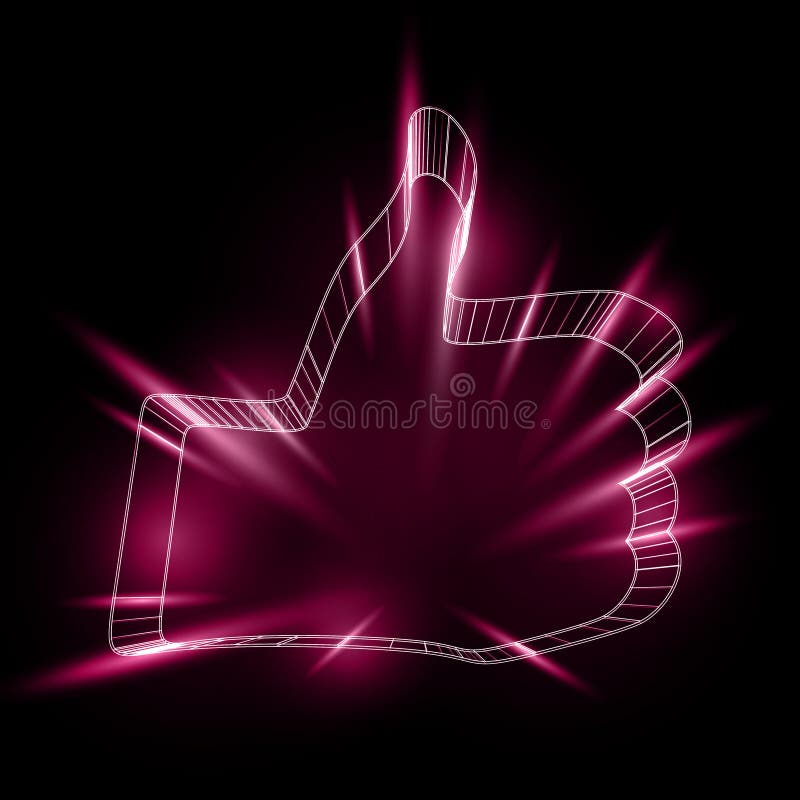 Abstract Symbol of Like in Style 3D Stock Vector - Illustration of ...