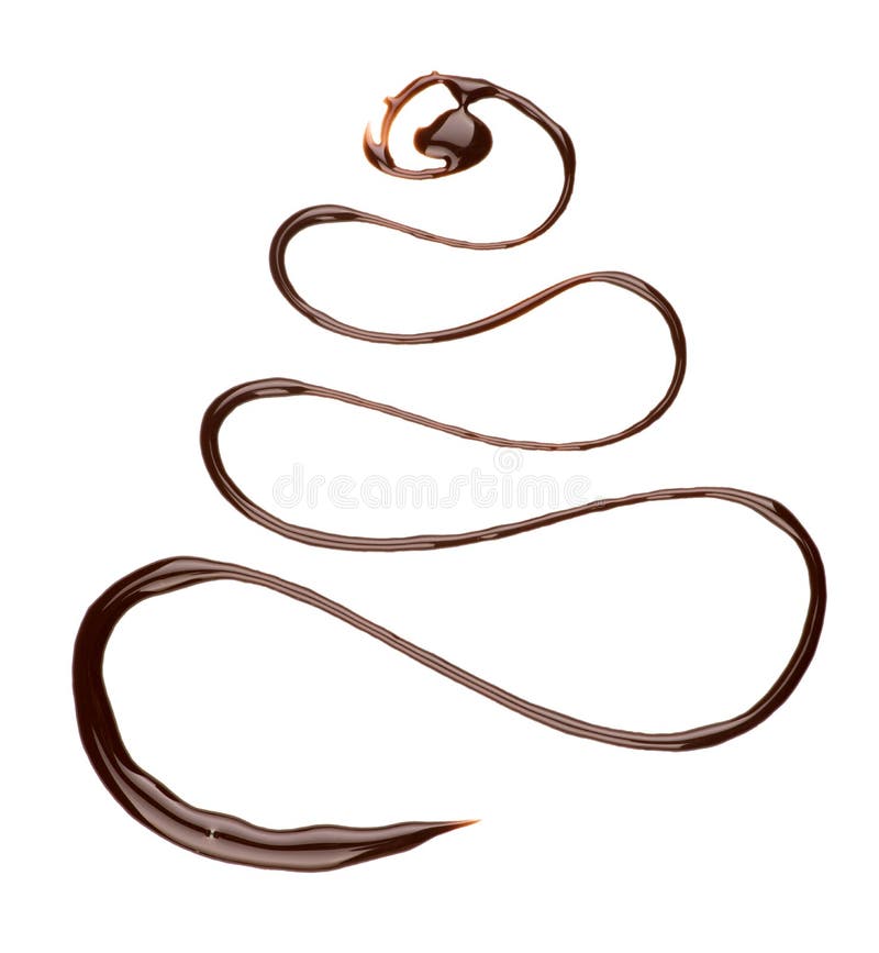 Abstract Symbol Made of Liquid Chocolate Isolated on White Stock Photo ...