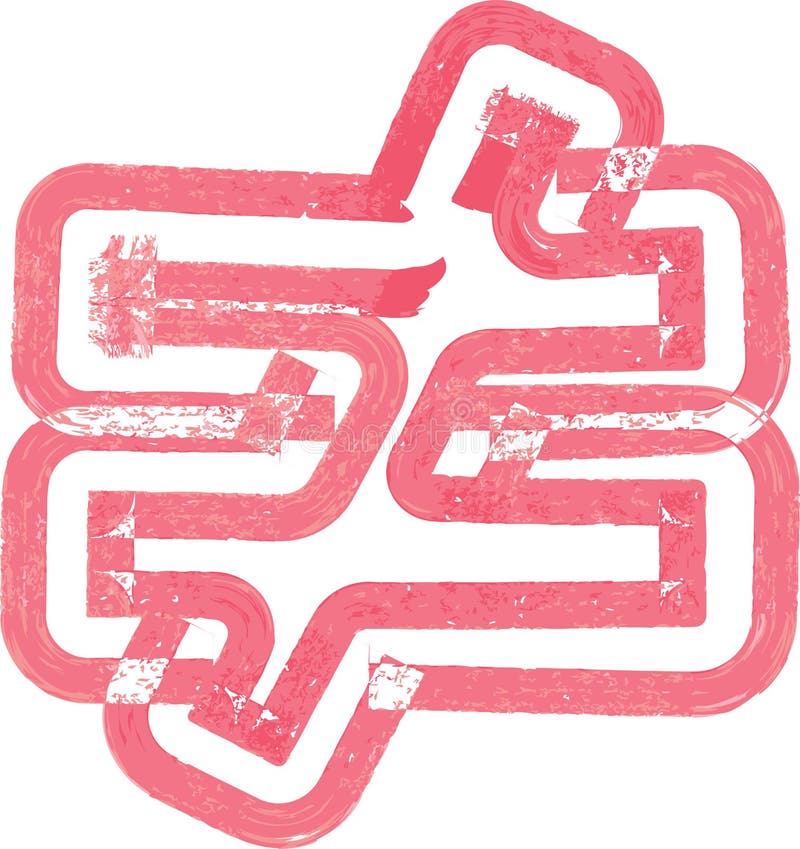 Abstract Symbol Made with Red Marker Stock Vector - Illustration of ...