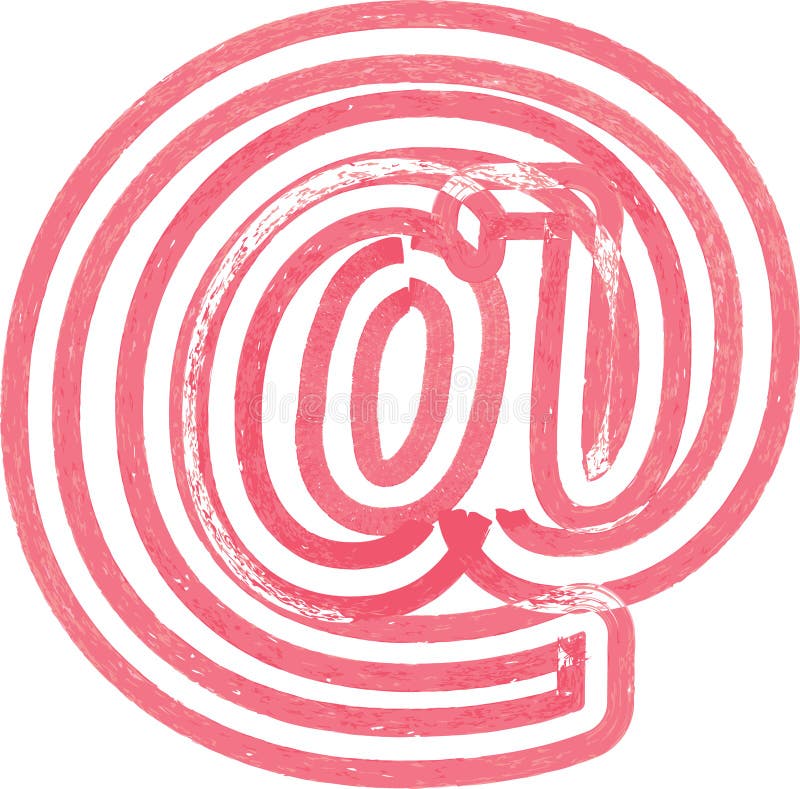 Abstract at Symbol Made with Red Marker Stock Vector - Illustration of ...