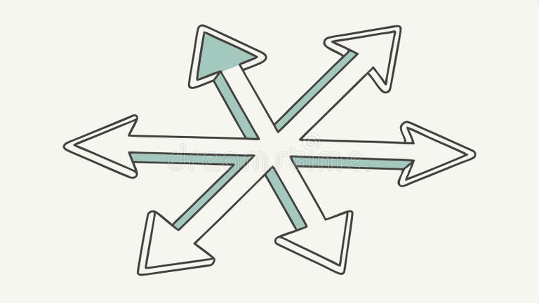 Abstract Symbol Representing a Network of Interconnected Arrows or ...