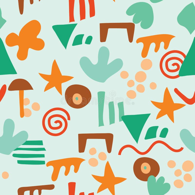 Abstract Symbol Seamless Pattern Stock Vector - Illustration of ...