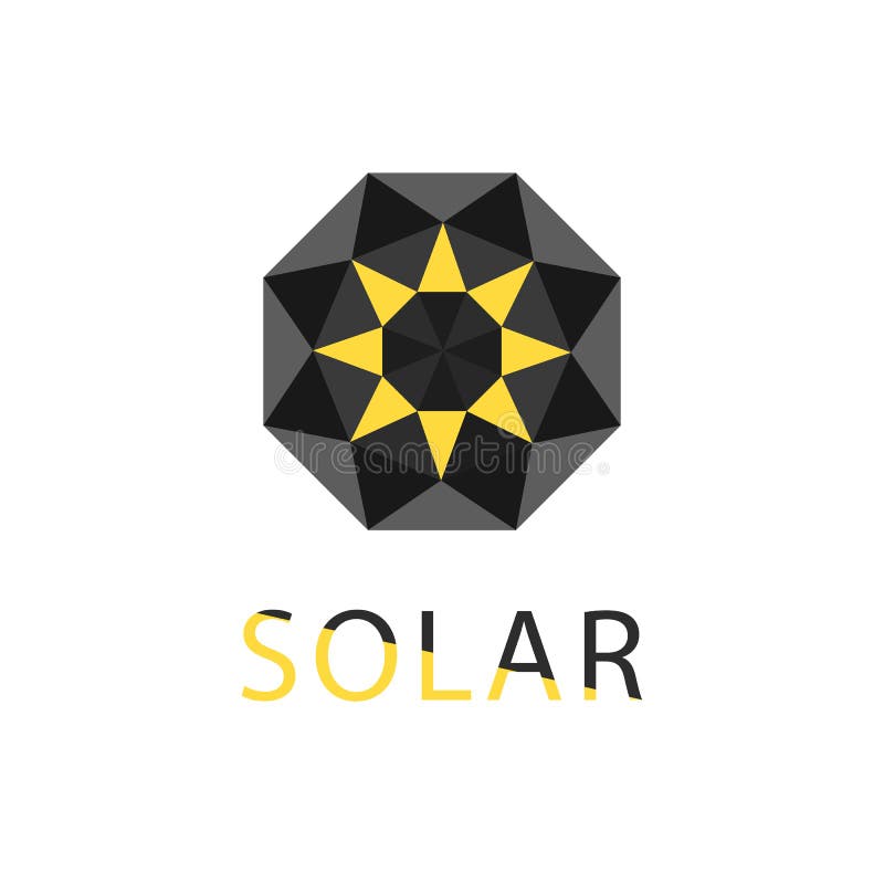 Abstract Symbol of Sun, Solar Technology Logo Stock Vector ...