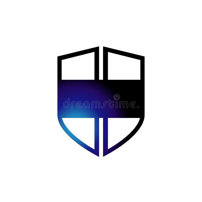 Abstract Symbol of Tech Security Company Shield Logo Design Vector ...