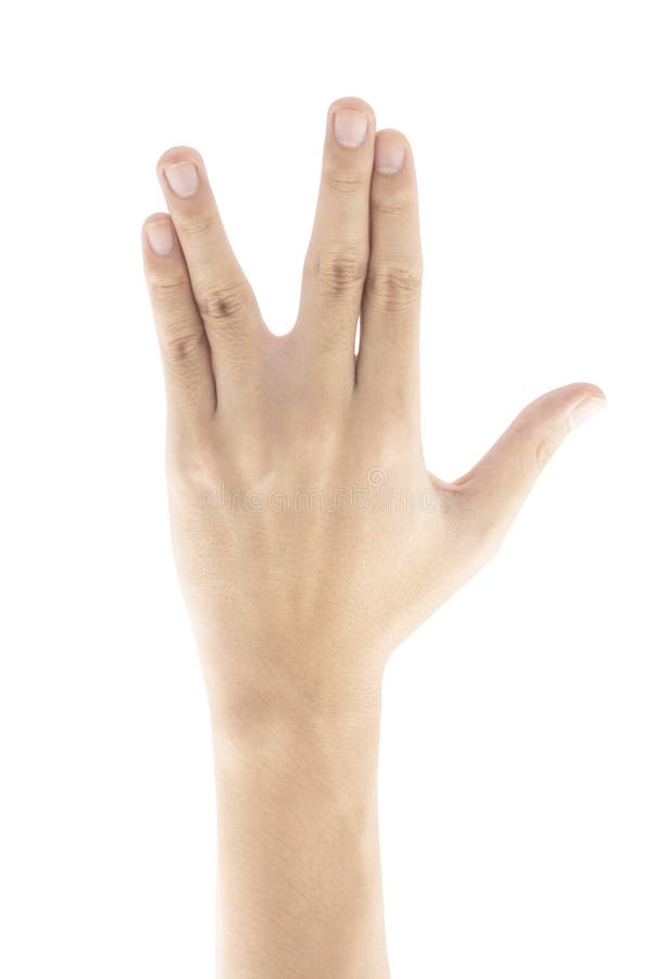 Abstract Symbolic Hand Gesture, Isolated on White Background, Clipping ...