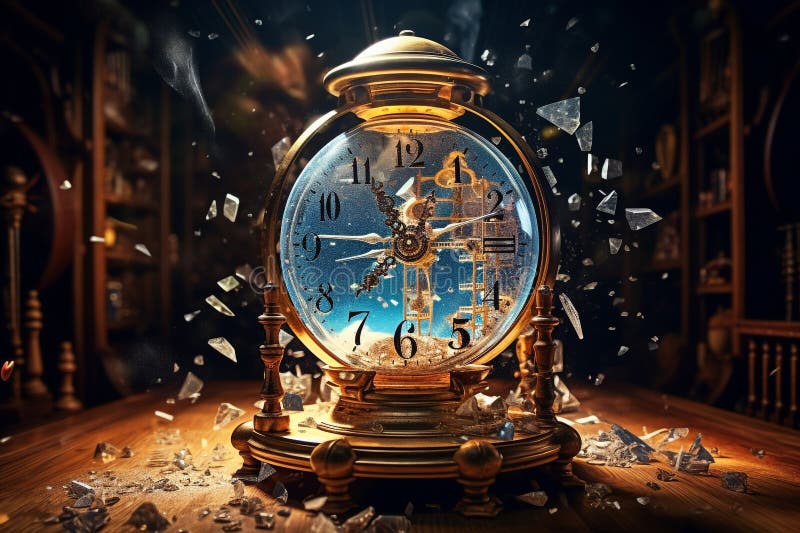 Abstract and Symbolic Interpretation of Time Machine Stock Illustration ...