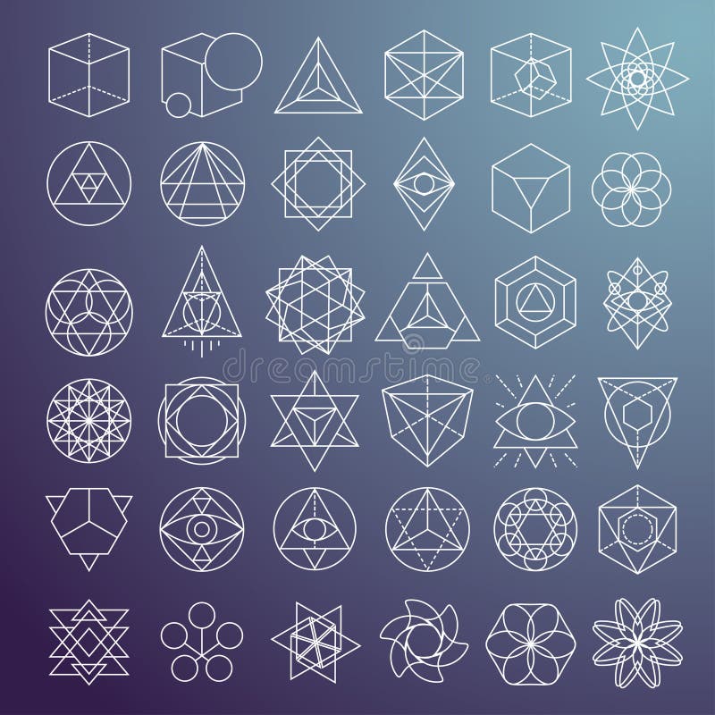 Abstract Symbols and Elements Stock Vector - Illustration of ornament ...