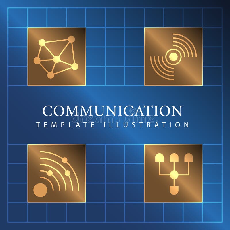 Abstract Symbols of Means and Ways of Communication. Modern Trendy ...
