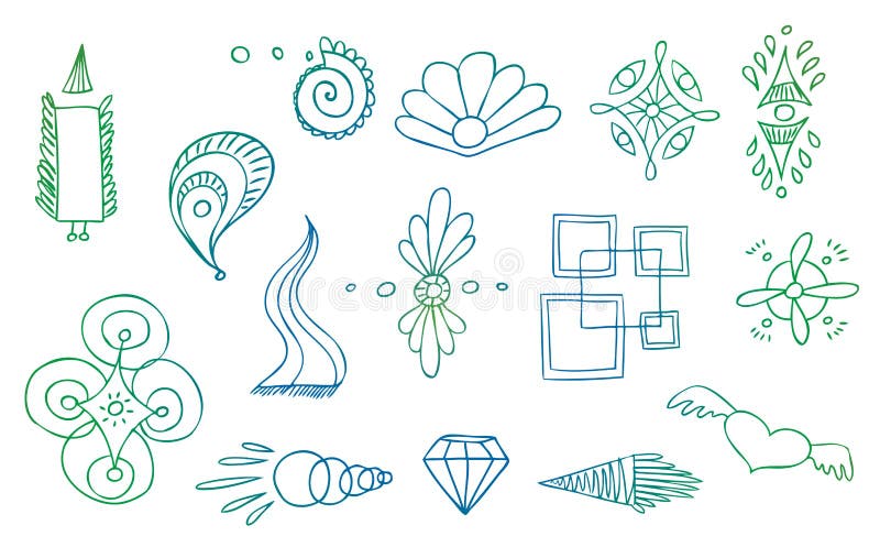 Abstract symbols set stock vector. Illustration of style - 24603902