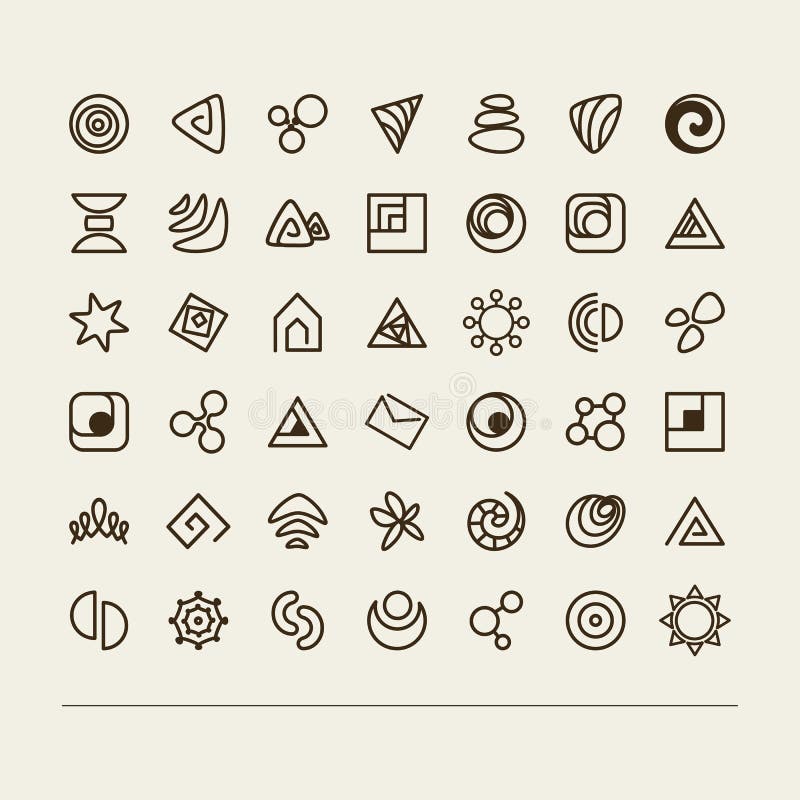 Abstract symbols stock vector. Illustration of common - 45113522