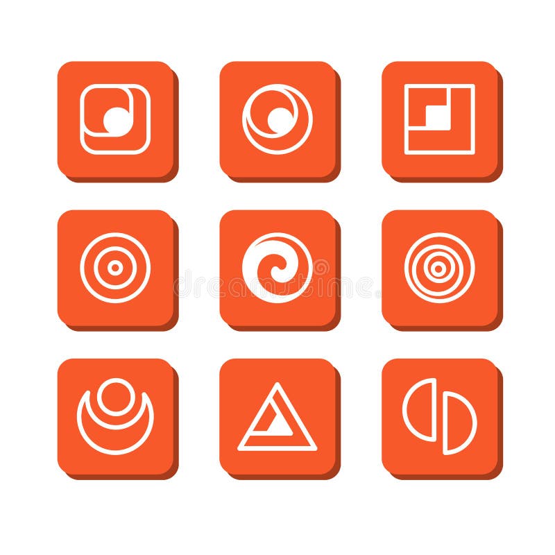 Abstract symbols stock vector. Illustration of company - 45369552