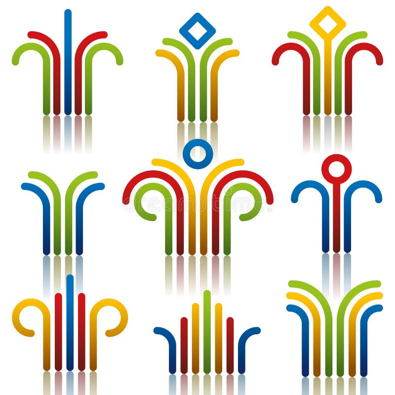 Abstract symbols set. stock vector. Illustration of funky - 42985316