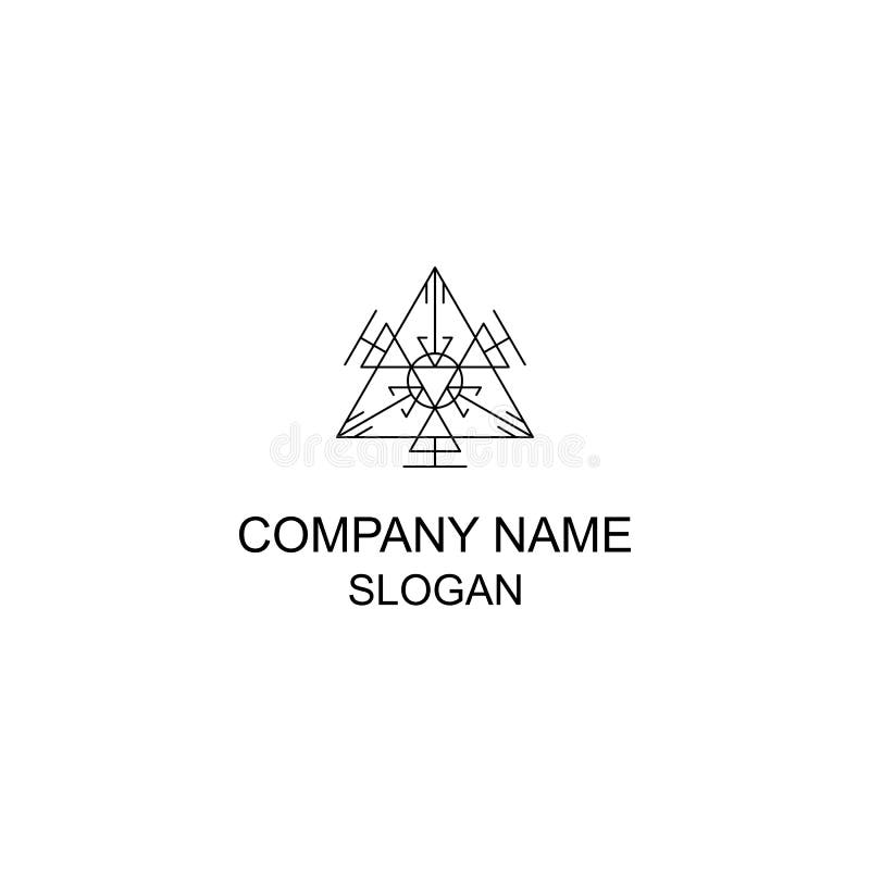 Abstract Symmetric Geometric Logo, with Basic Shape Stock Vector ...