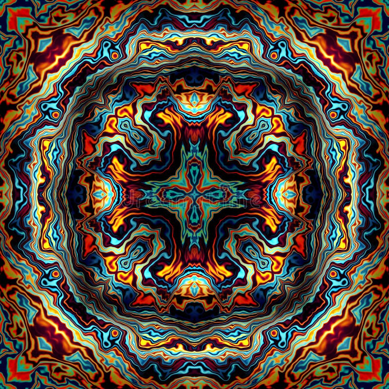 Abstract symmetric pattern stock illustration. Illustration of shape ...