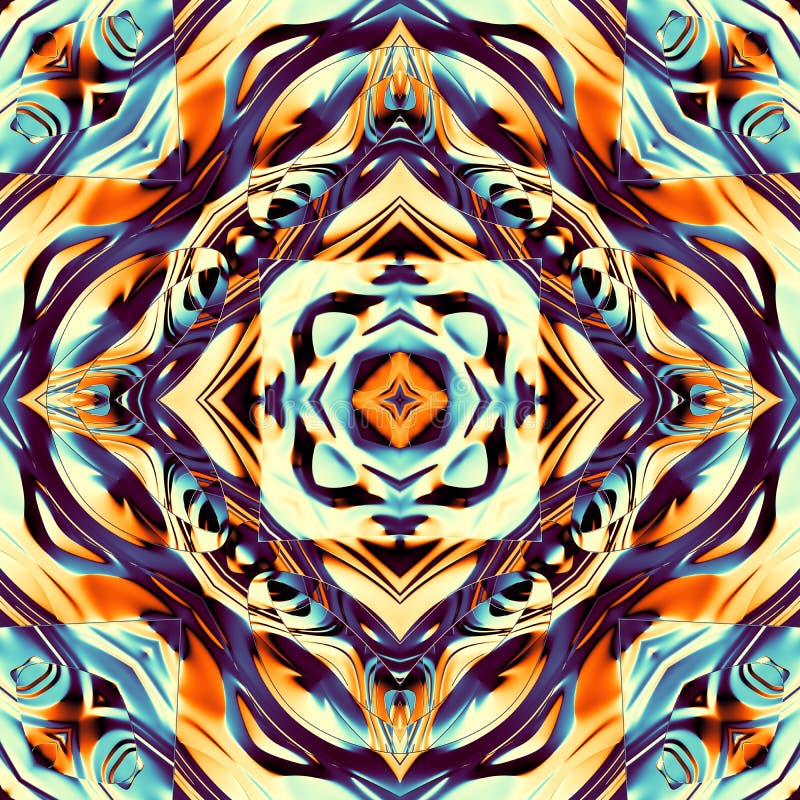 Abstract symmetric pattern stock illustration. Illustration of digital ...