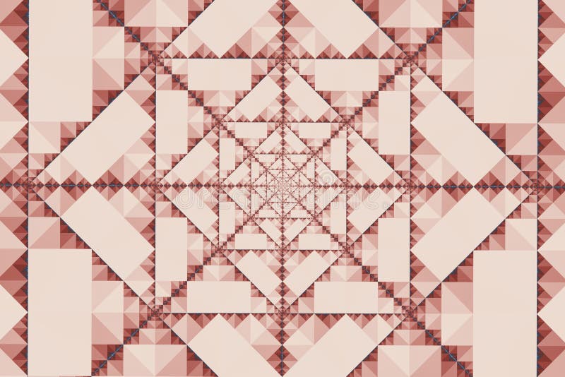 Abstract Symmetric Pattern with Squares and Triangles Stock ...
