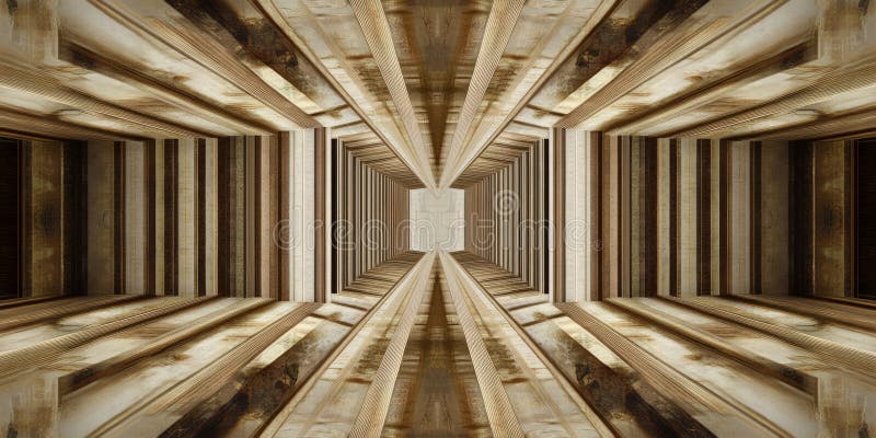 Abstract Symmetrical Architectural Design with Geometric Patterns Stock ...