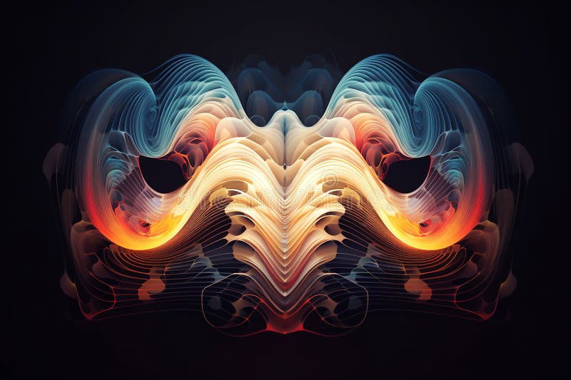 Abstract Symmetrical Artwork Stock Illustration - Illustration of lines ...