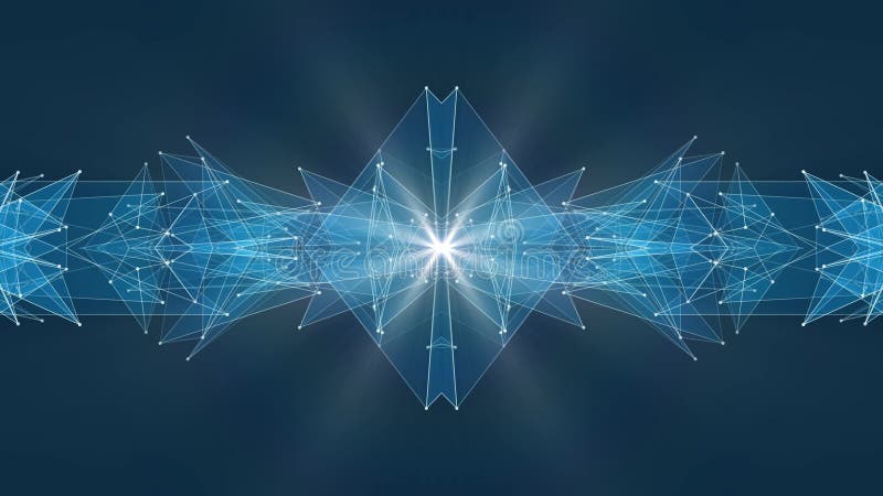 Abstract Symmetrical BLUE Poligon Shape Net Shiny Cloud Animation ...
