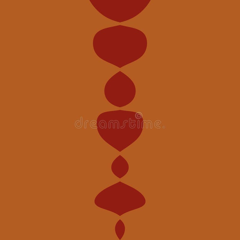 Abstract Red Symmetrical Shapes Design on Orange Background Stock ...