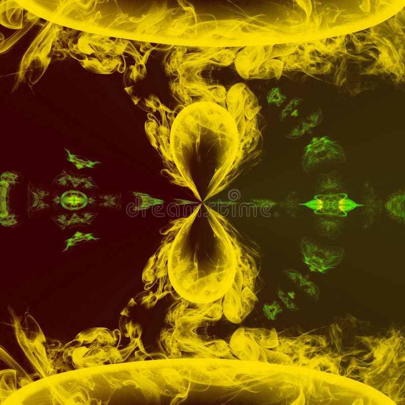 Abstract and Symmetrical Fire with Gradient Background Design Concept ...