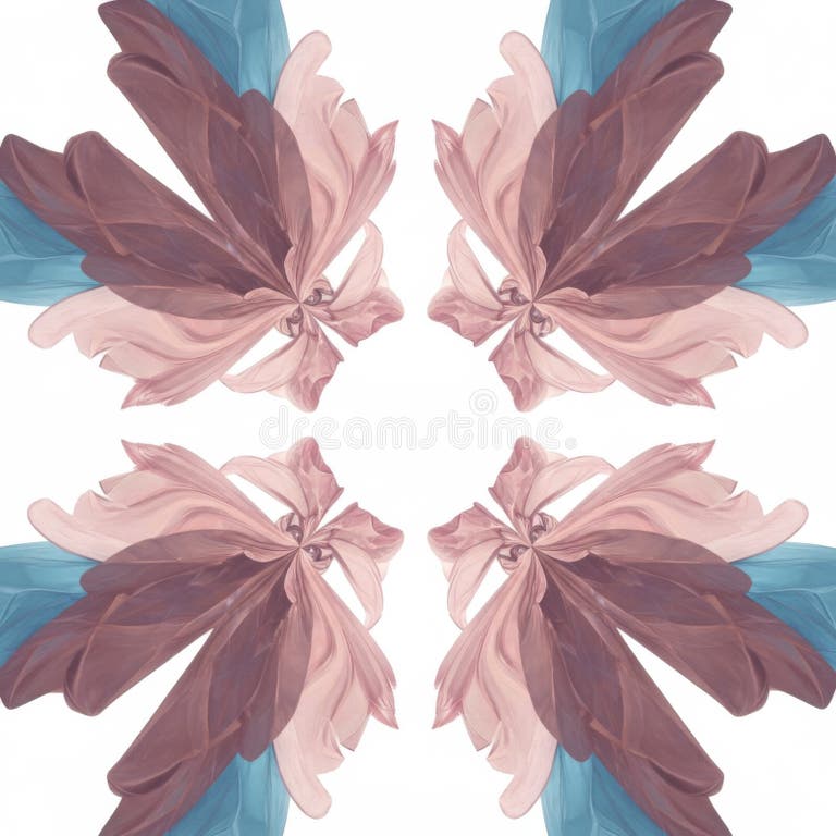 Abstract Symmetrical Floral Pattern Design Stock Illustration ...