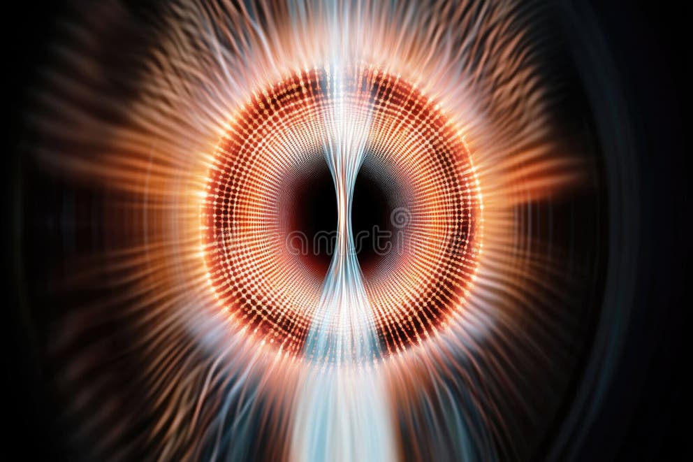 Abstract Symmetrical Light Pattern with Glowing Radial Design Stock ...