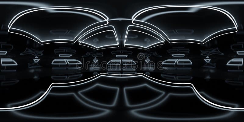 Abstract Symmetrical Light Patterns in Dark Environment with Led Light ...