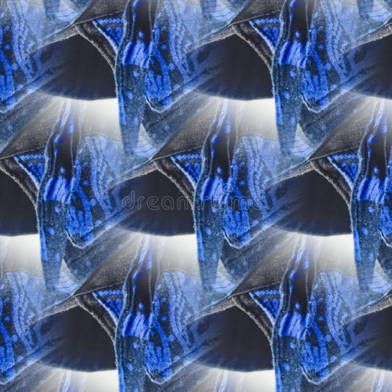 Abstract Symmetrical Pattern of Blue Batik Motif Headband, Batik ...