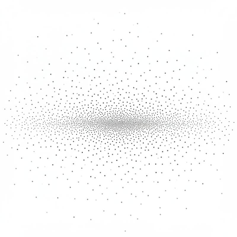 An Abstract, Symmetrical Pattern Composed of Numerous Small Black Dots ...