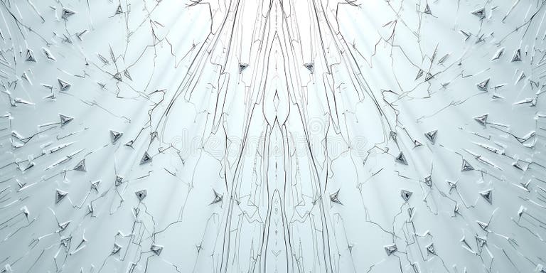 Abstract Symmetrical Pattern Featuring Triangles and Lines on a Light ...