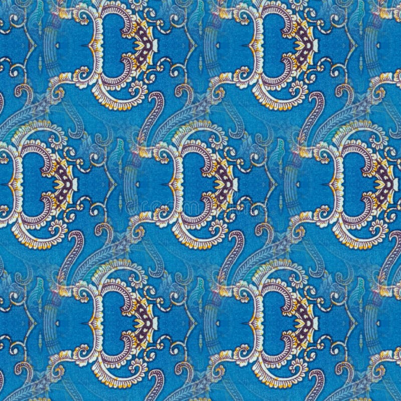 Abstract Symmetrical Pattern of Indonesian Batik in Blue, Batik Pattern ...