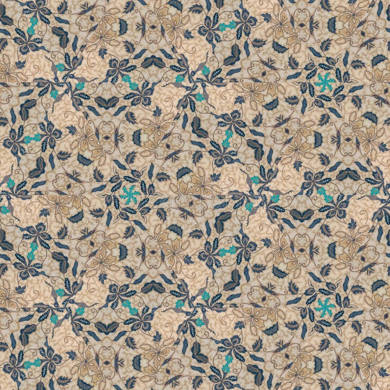 Abstract Symmetrical Pattern of Indonesian Batik, Floral Batik, Batik ...