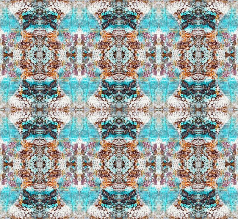 Abstract Symmetrical Pattern. Seamless Pattern. Based on Scrapbook ...