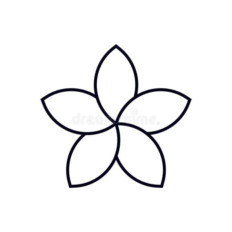 Abstract Symmetrical Symbol with Interconnected Geometric Petal Shapes ...