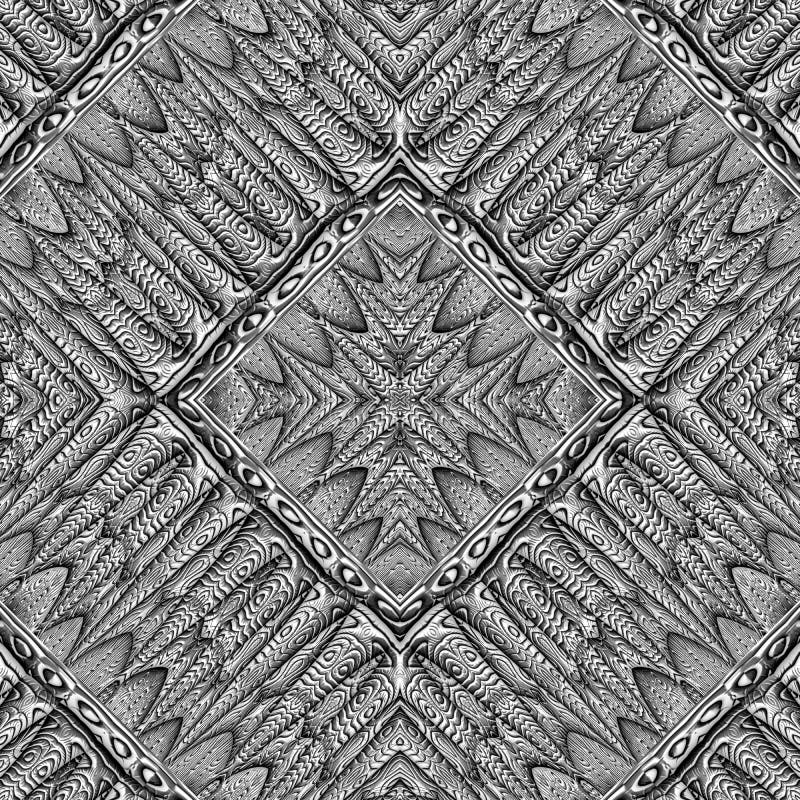 Abstract Symmetrical Wavy Seamless Pattern Stock Illustration ...