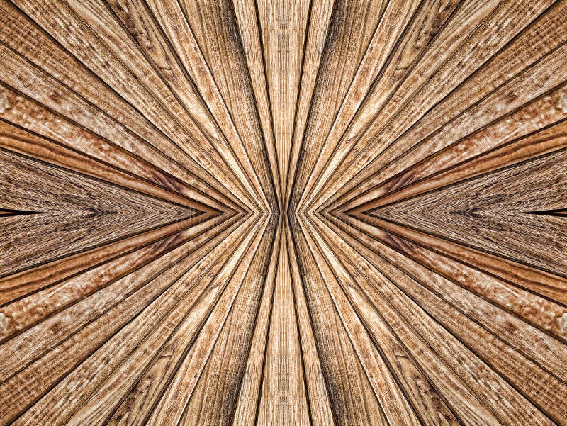 Abstract Symmetry and Perspective Wooden Texture Pattern As Back Stock ...