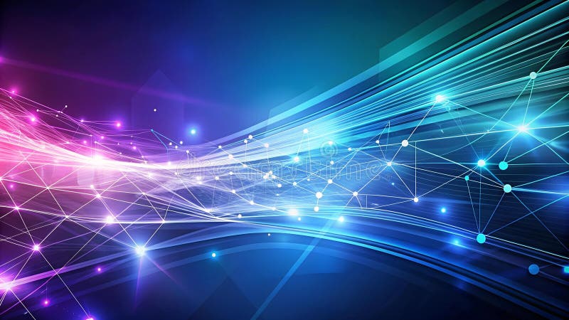 Abstract Symphony of Blue, Purple, and White Lines: a Dynamic Visual ...